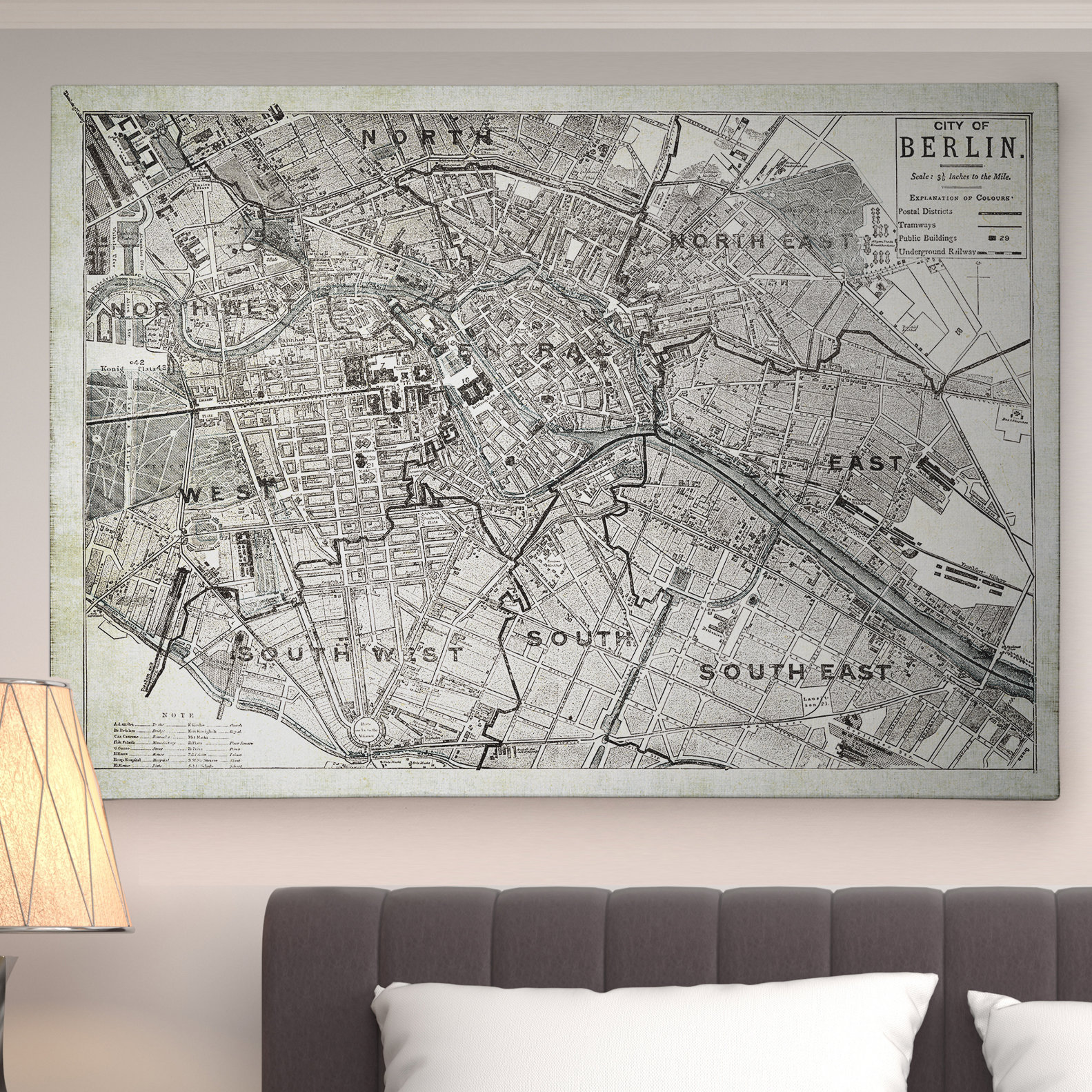 Wexford Home 'Berlin Sketch Map I' Graphic Art Print on Wrapped Canvas - Wayfair Canada